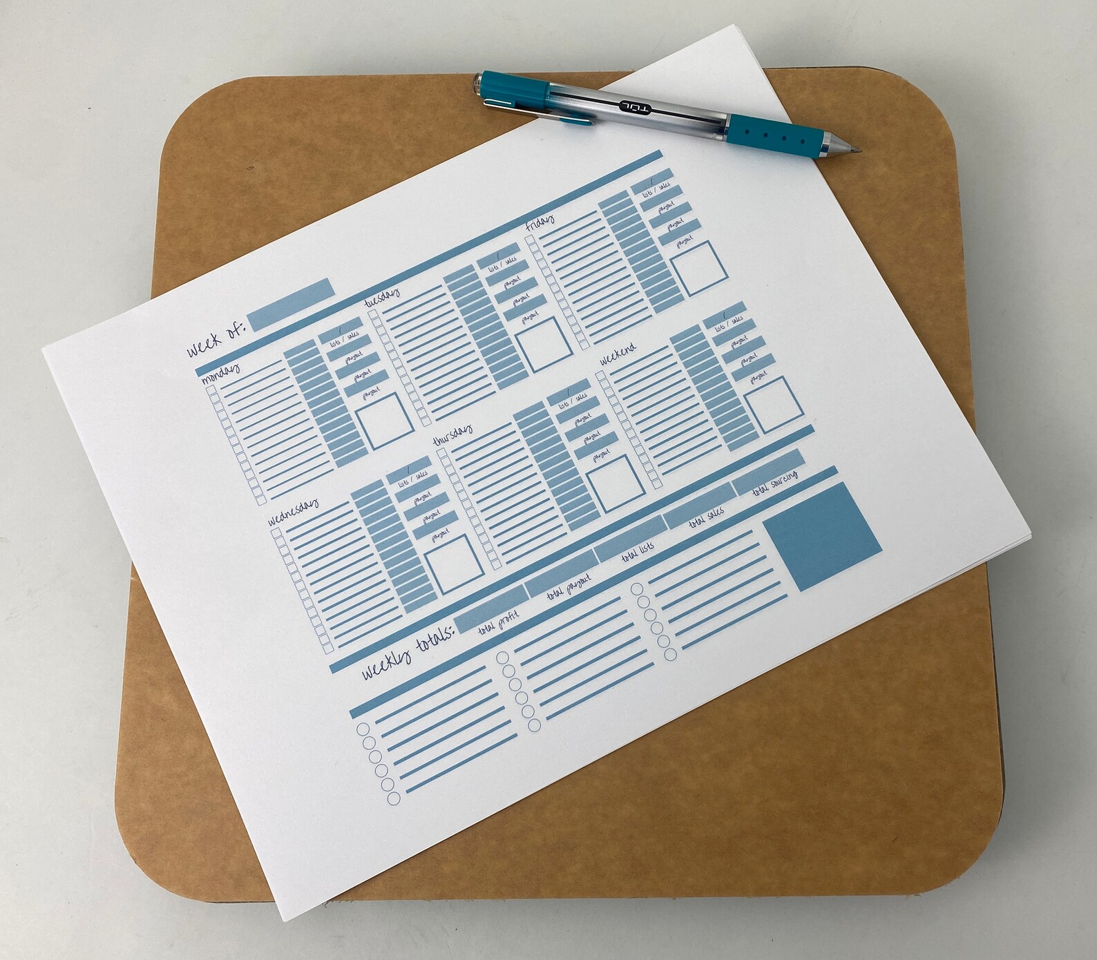 Weekly Sales and Listing Summary Tracker Small Business Reseller ...