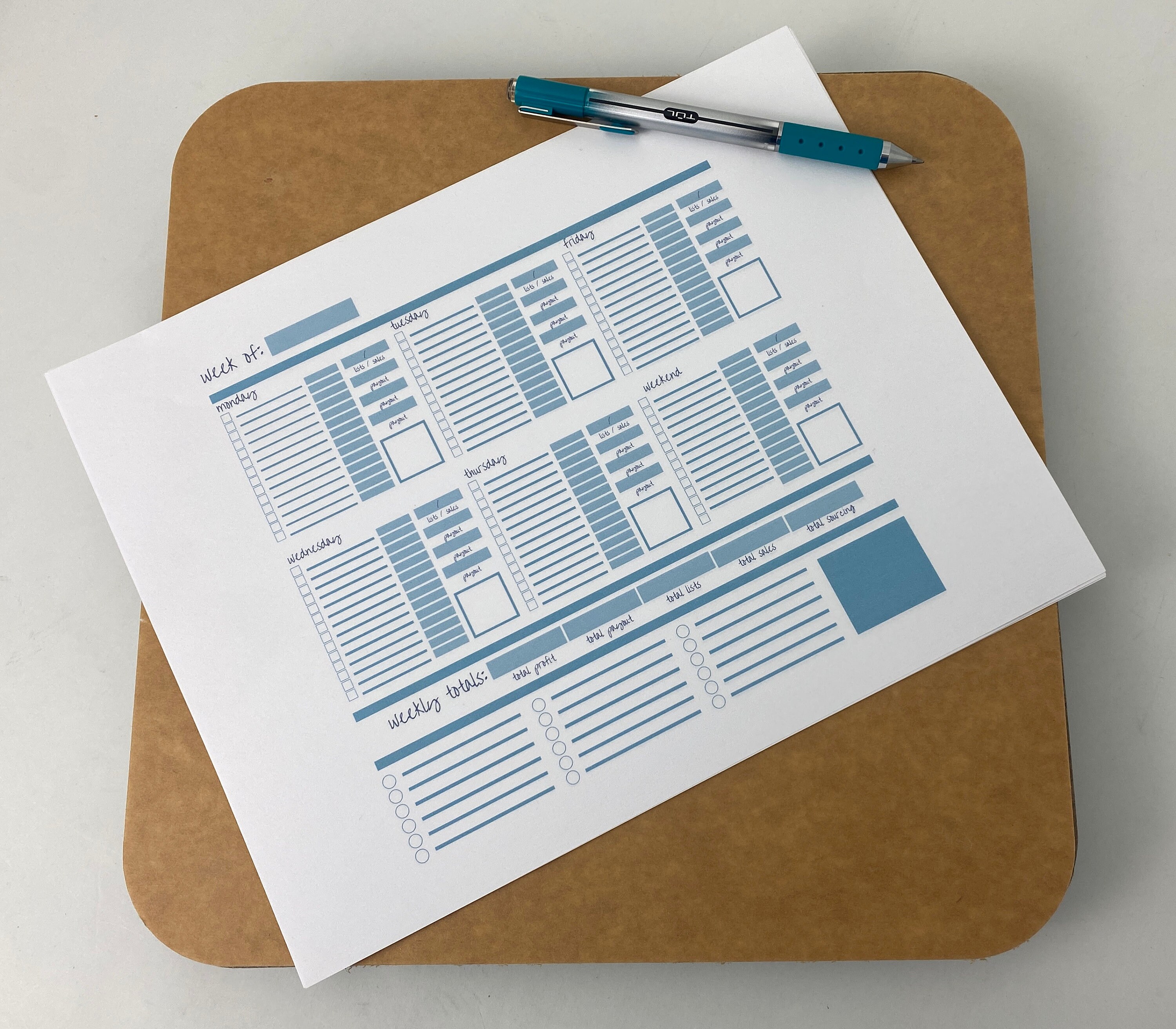 Weekly Sales and Listing Summary Tracker Small Business Reseller ...