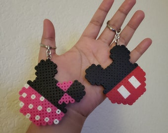 Tiny Perler Bead Mickey & Minnie Mouse - Etsy