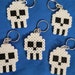 Skull Perler Bead Keychain - Etsy