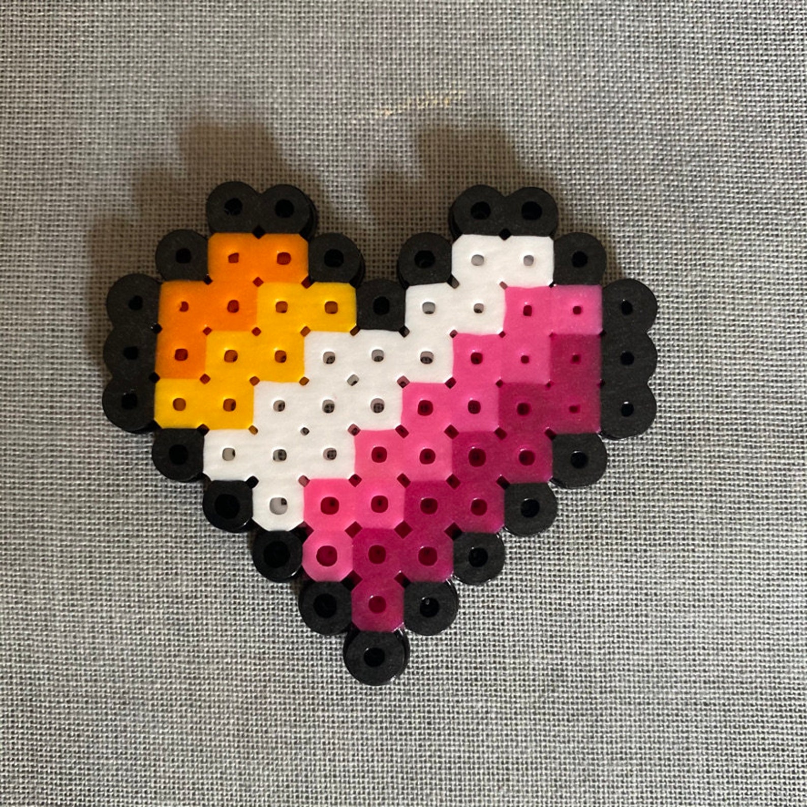 Pride Heart Perler Bead Keychain - Etsy Australia