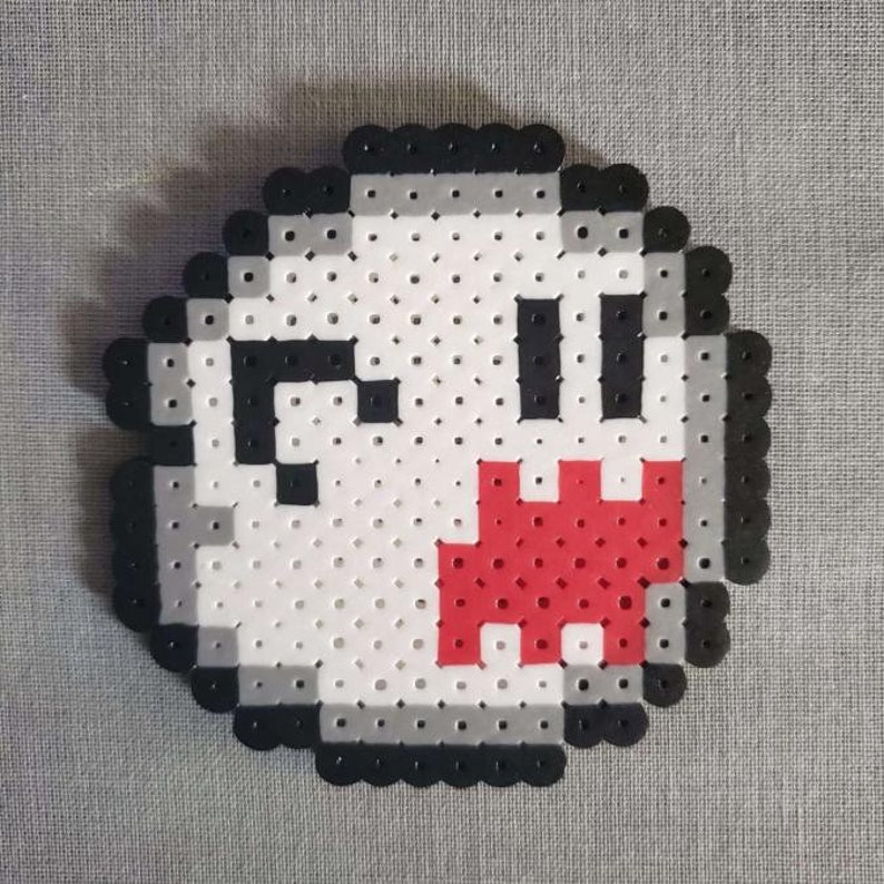 Super Mario Boo Perler Bead Keychain - Etsy