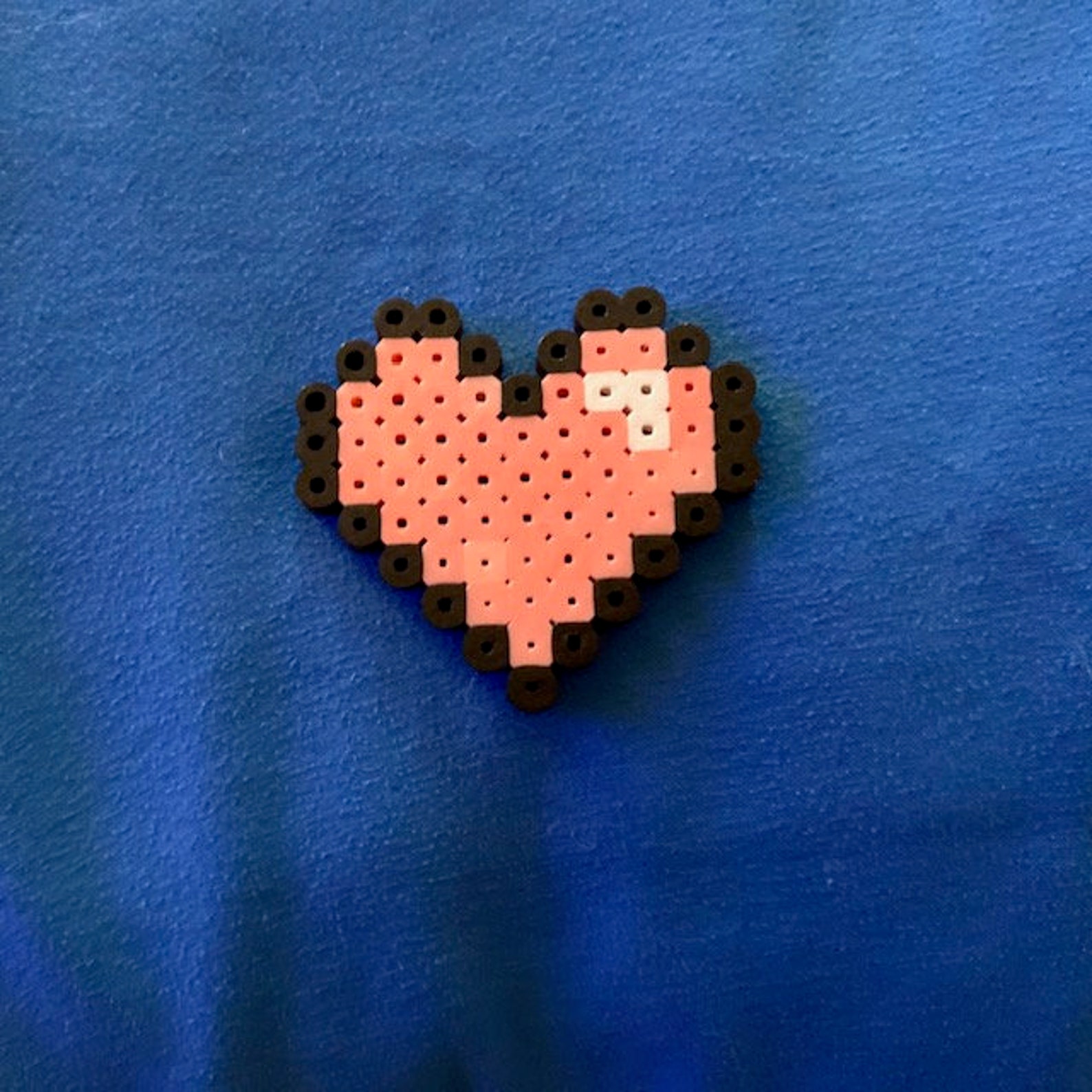 Colored Heart Perler Bead Keychain - Etsy