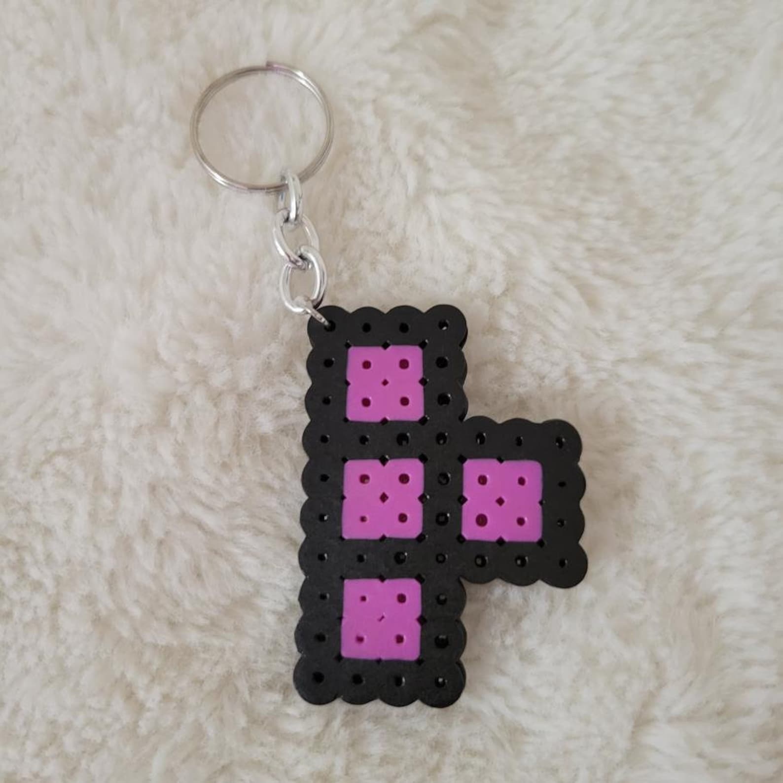 Tetris Piece Perler Bead Keychain - Etsy