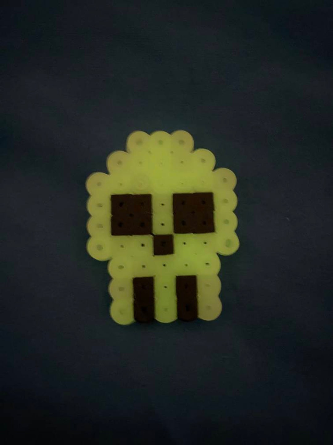 Skull Perler Bead Keychain - Etsy