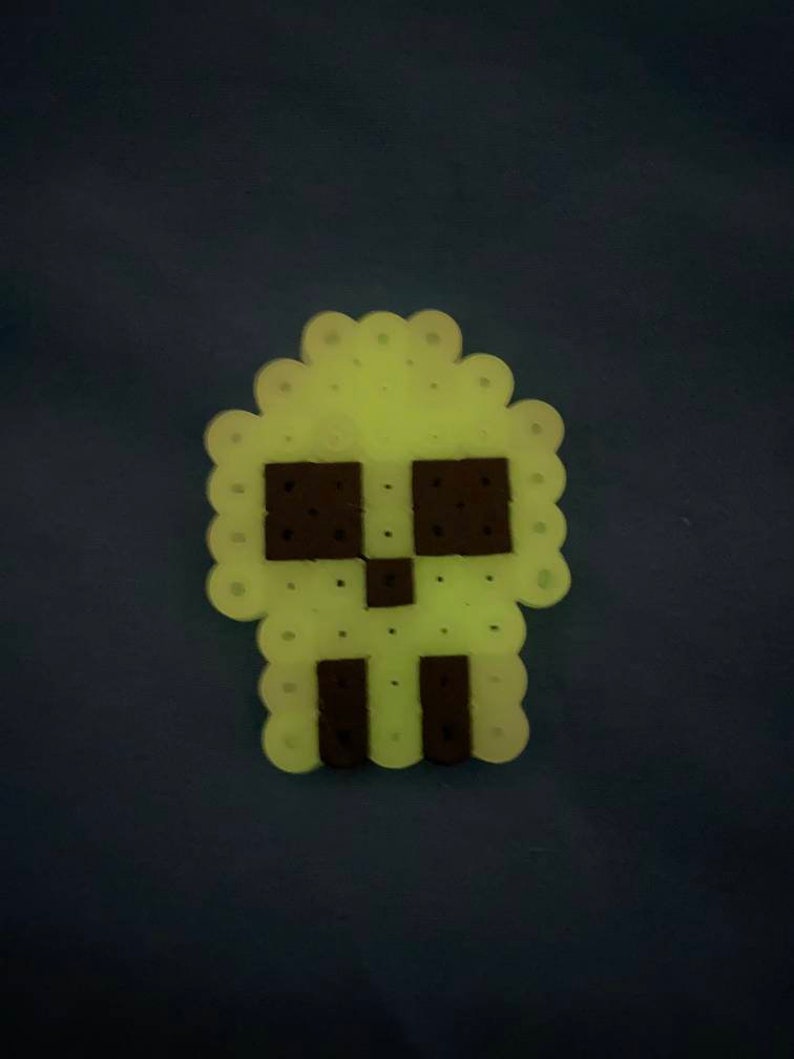 Skull Perler Bead Keychain - Etsy