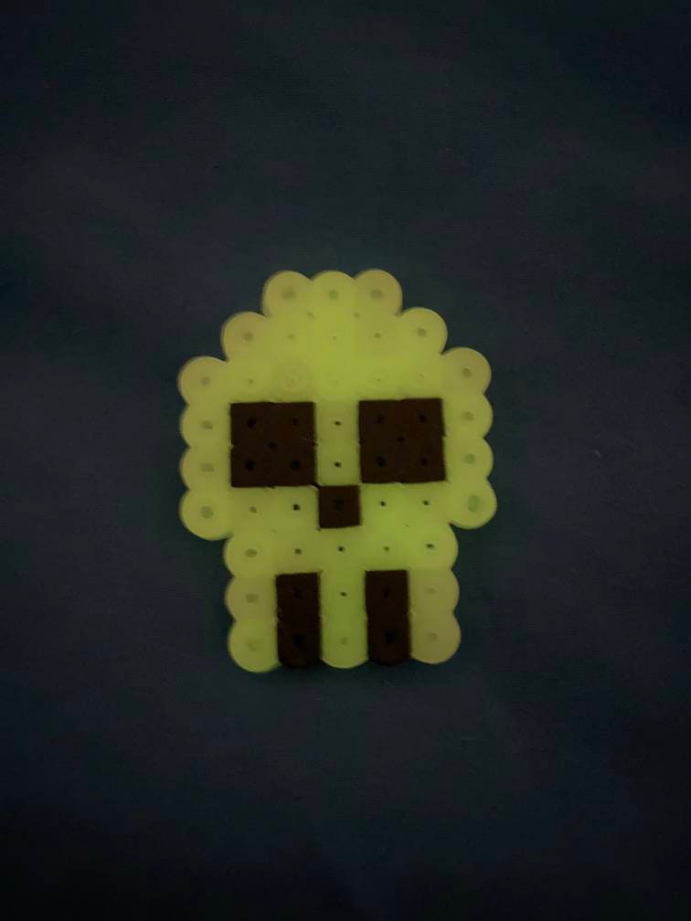 Skull Perler Bead Keychain - Etsy