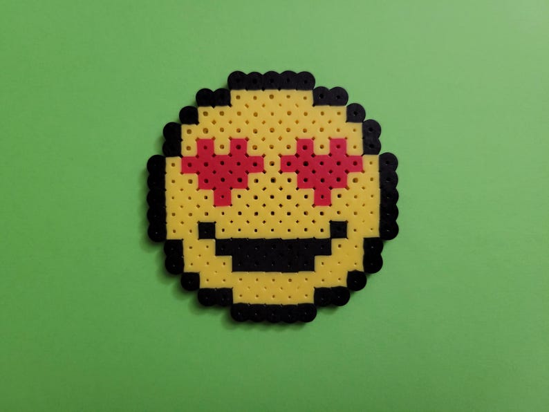 Emoji Faces Perler Bead Keychains - Etsy