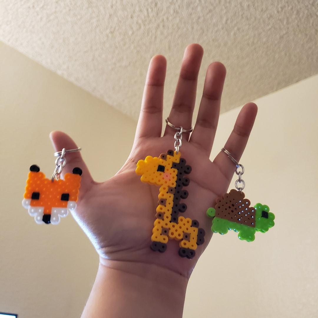 Animal Perler Bead Keychain - Etsy