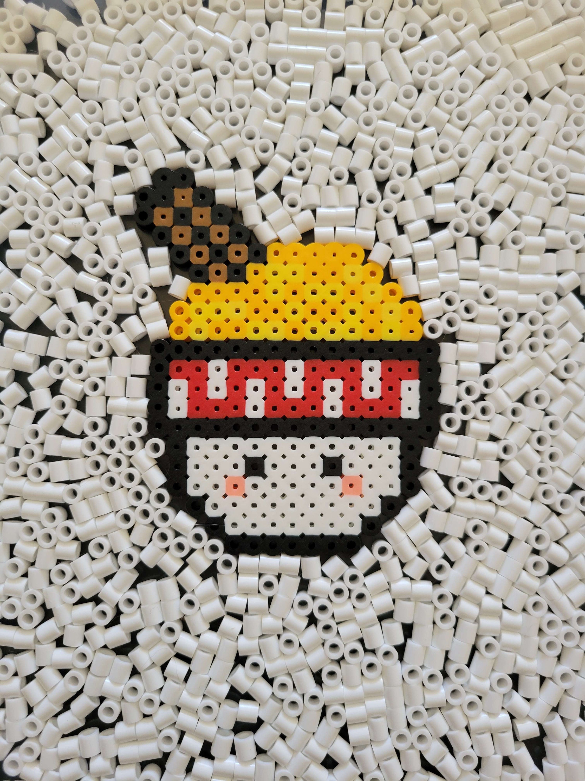 Ramen Noodle Perler Bead Keychain - Etsy