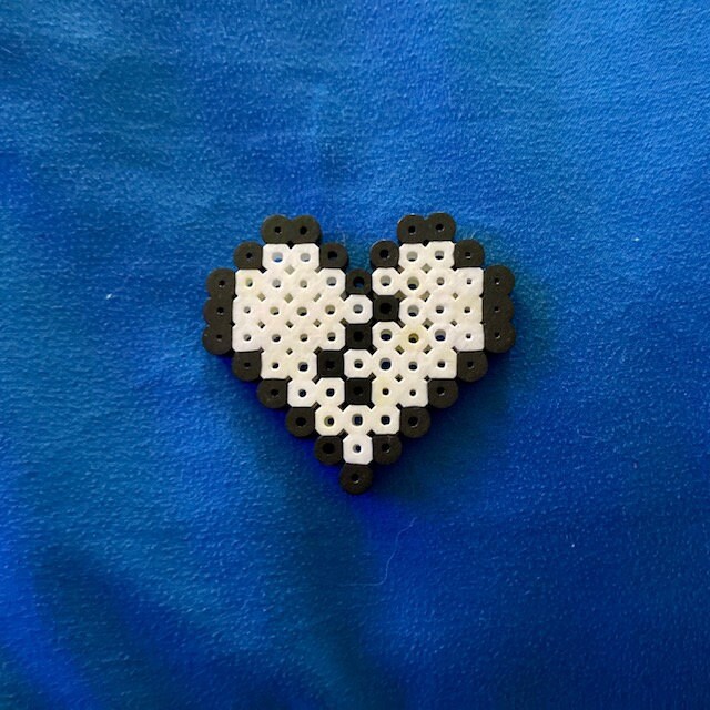 Monochrome & Broken Heart Perler Bead Keychain - Etsy