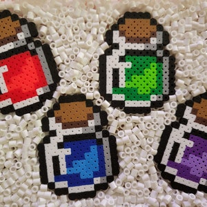 Potion Bottle Perler Bead Keychain - Etsy