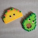 Taco and Avocado Perler Bead Keychain - Etsy