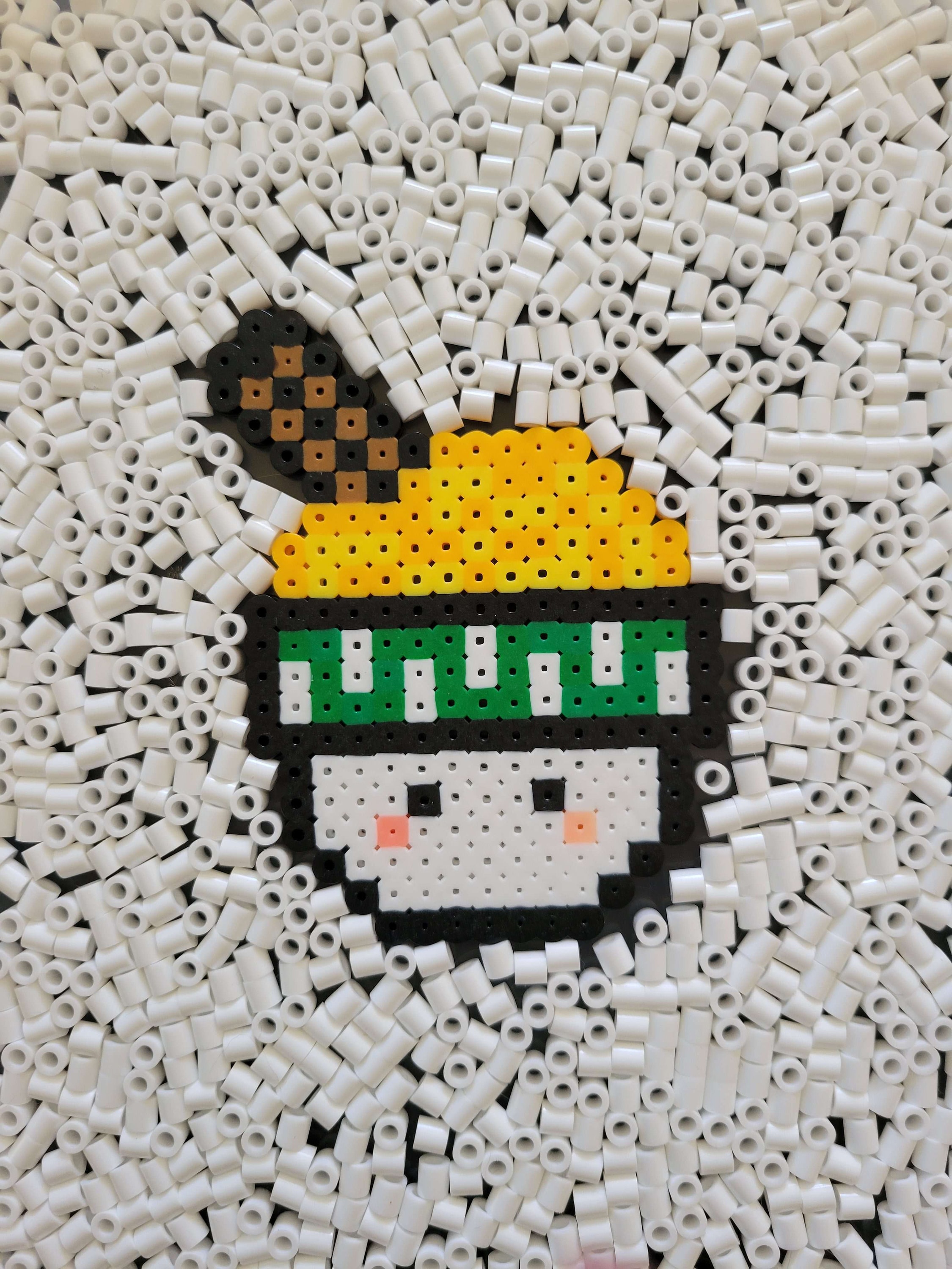 Ramen Noodle Perler Bead Keychain - Etsy
