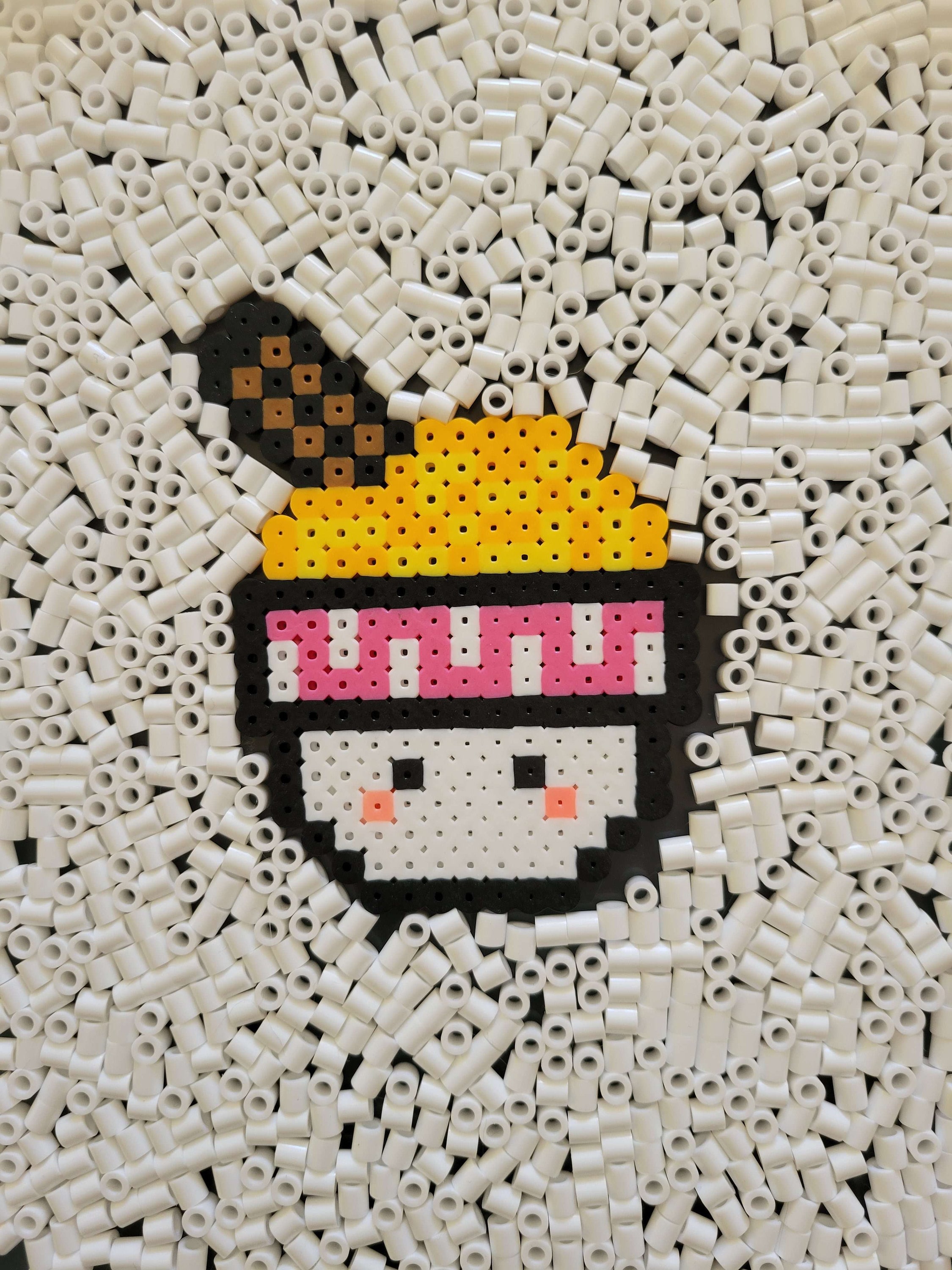 Ramen Noodle Perler Bead Keychain - Etsy