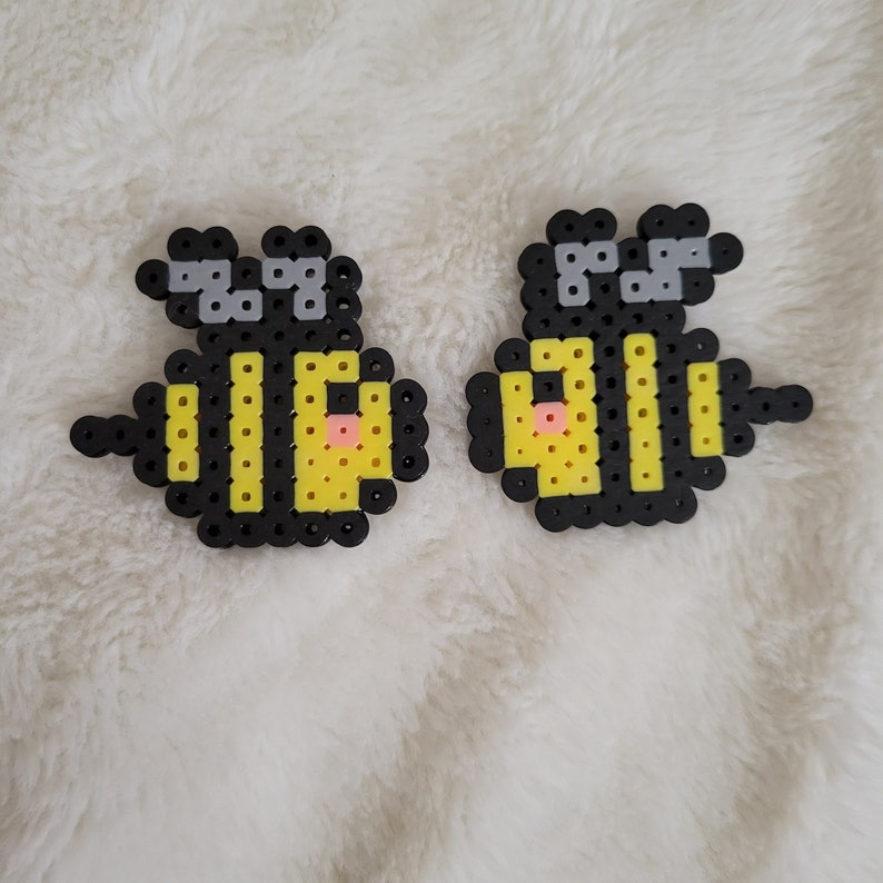 Bee Perler Bead Keychain - Etsy