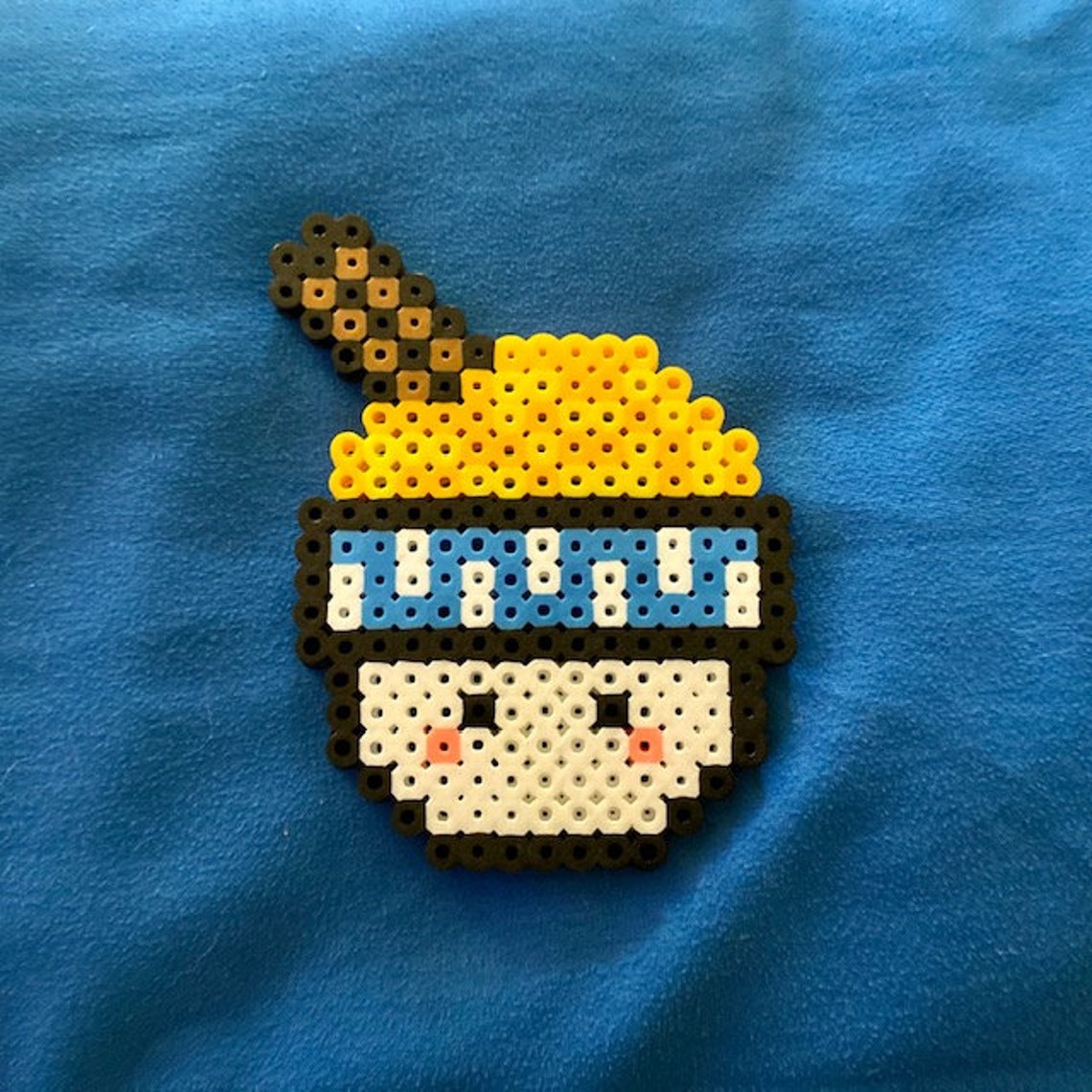 Ramen Noodle Perler Bead Keychain - Etsy