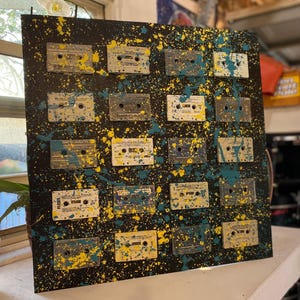 Cassette Tape Cd Vinyl Splatter Paint Art - Etsy