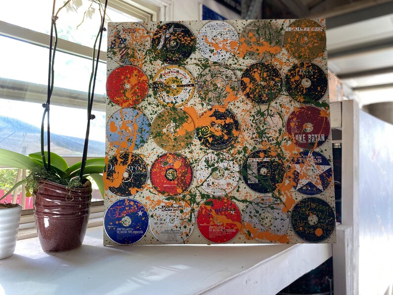 Cassette Tape Cd Vinyl Splatter Paint Art - Etsy