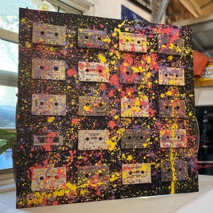 Cassette Tape Cd Vinyl Splatter Paint Art - Etsy