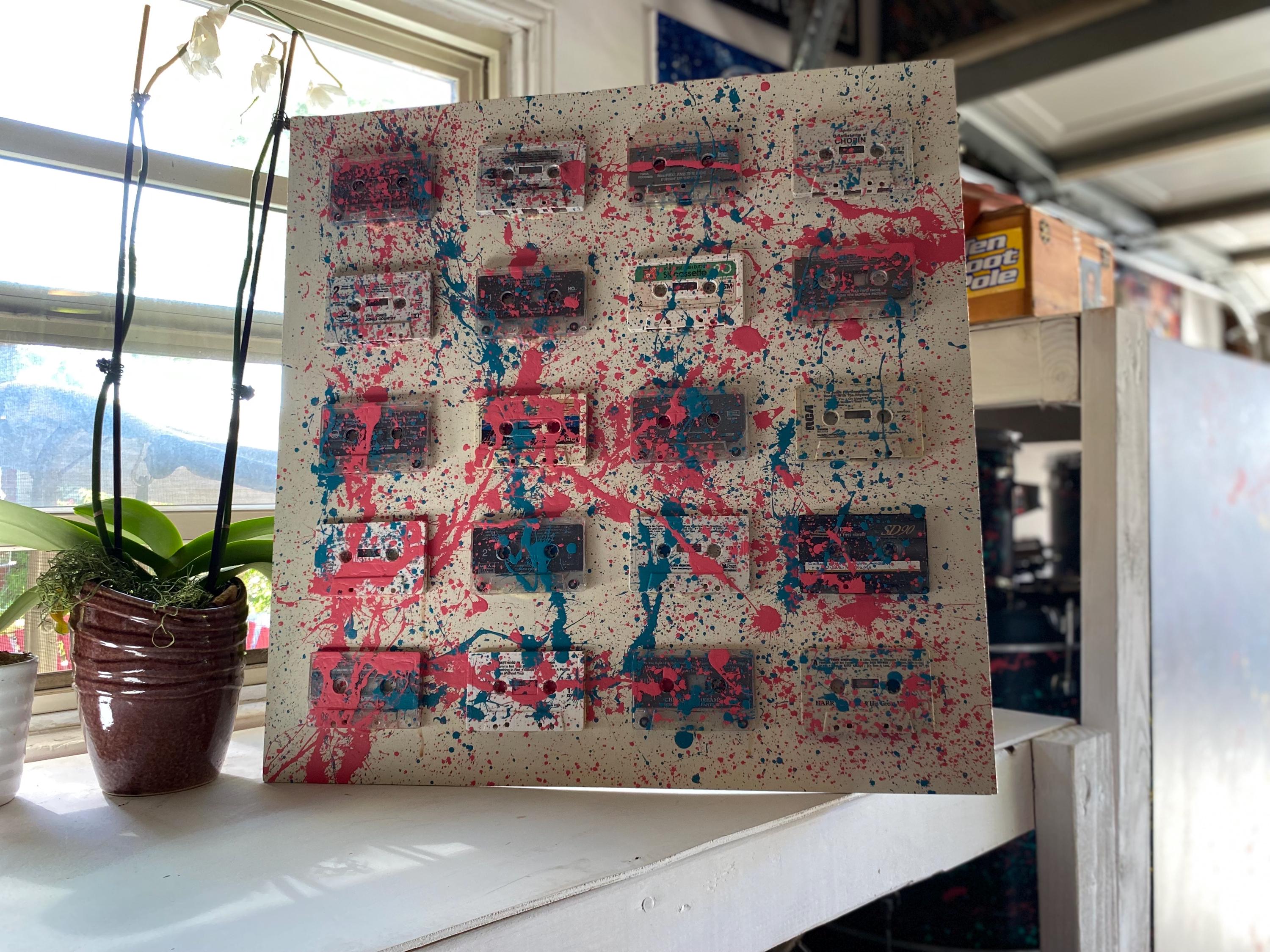 Cassette Tape Cd Vinyl Splatter Paint Art - Etsy