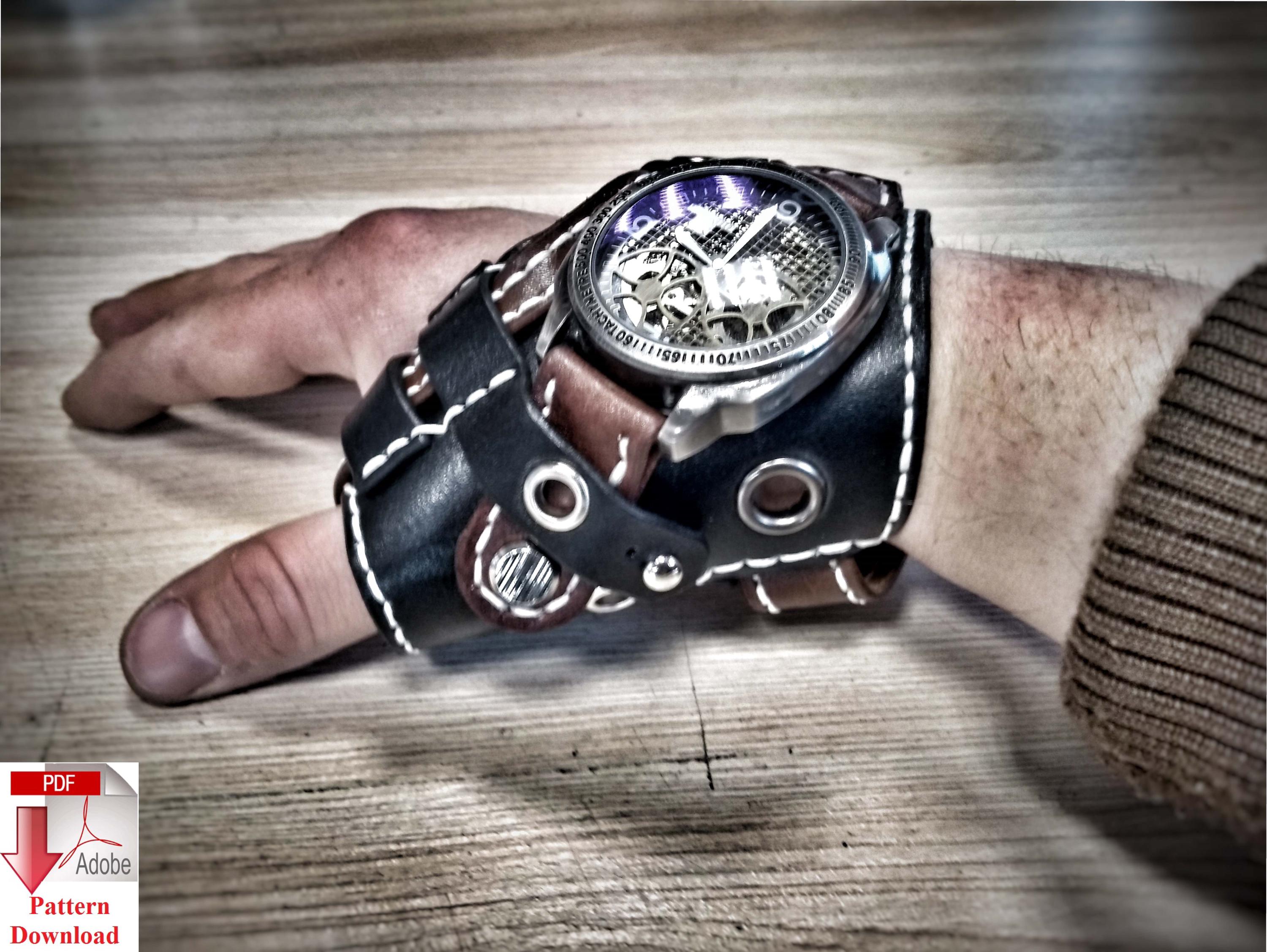 Steampunk Watch Strap Pattern, Leather, Digital Download, PDF Format - Etsy