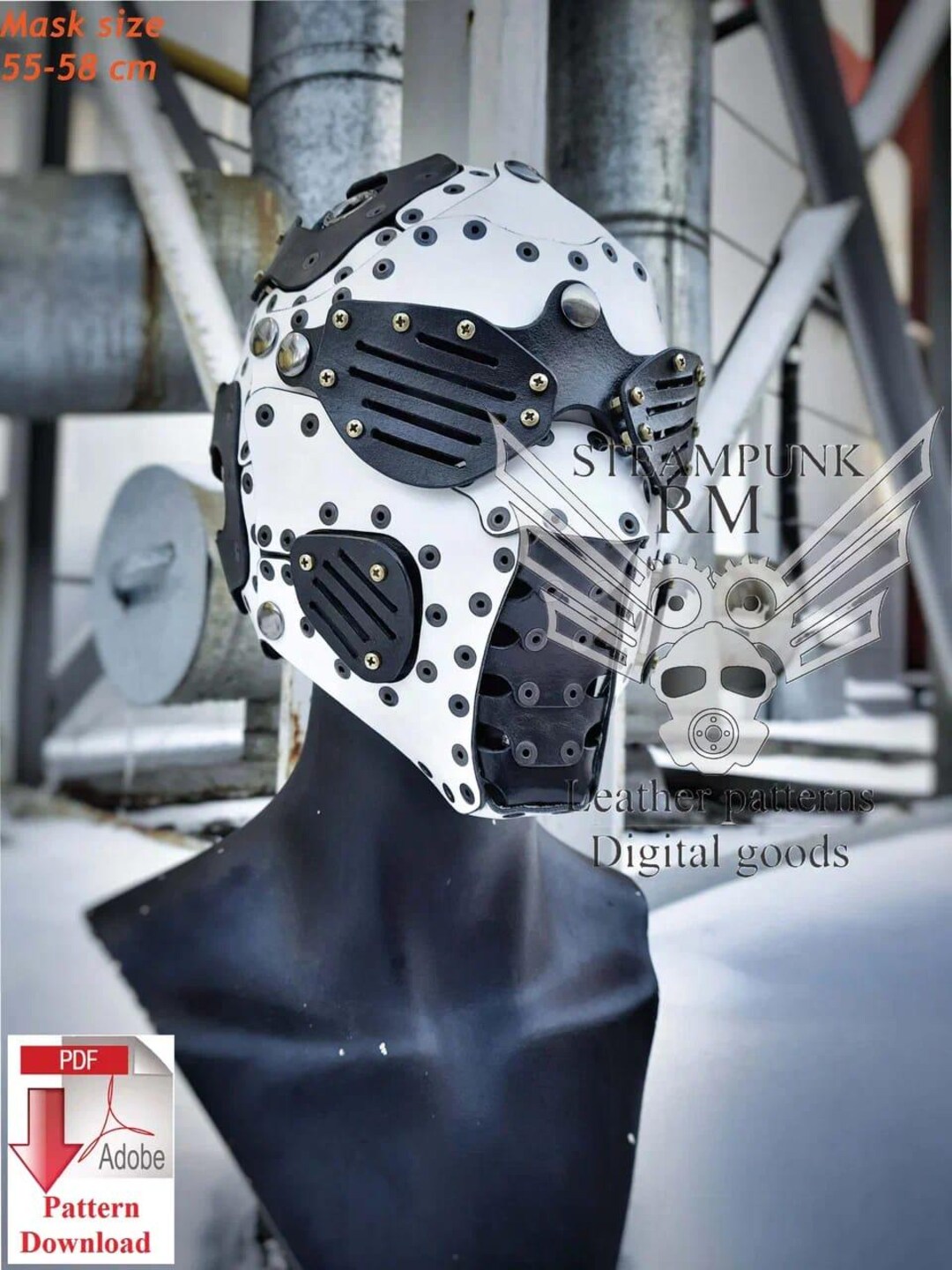 Steampunk Mask Pattern V28, Digital Download, PDF - Etsy