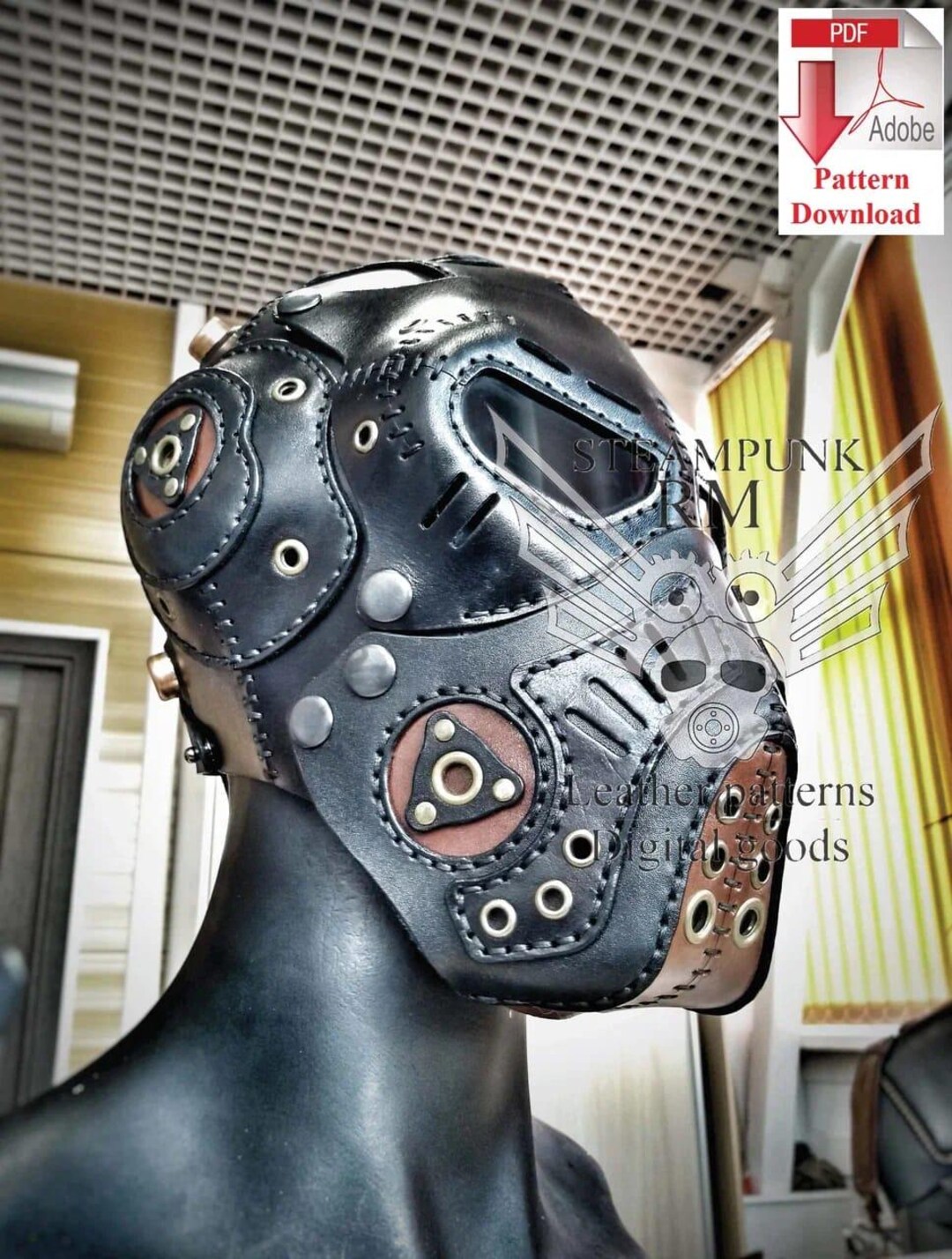 Steampunk Mask Pattern, V19, Digital Download, PDF - Etsy