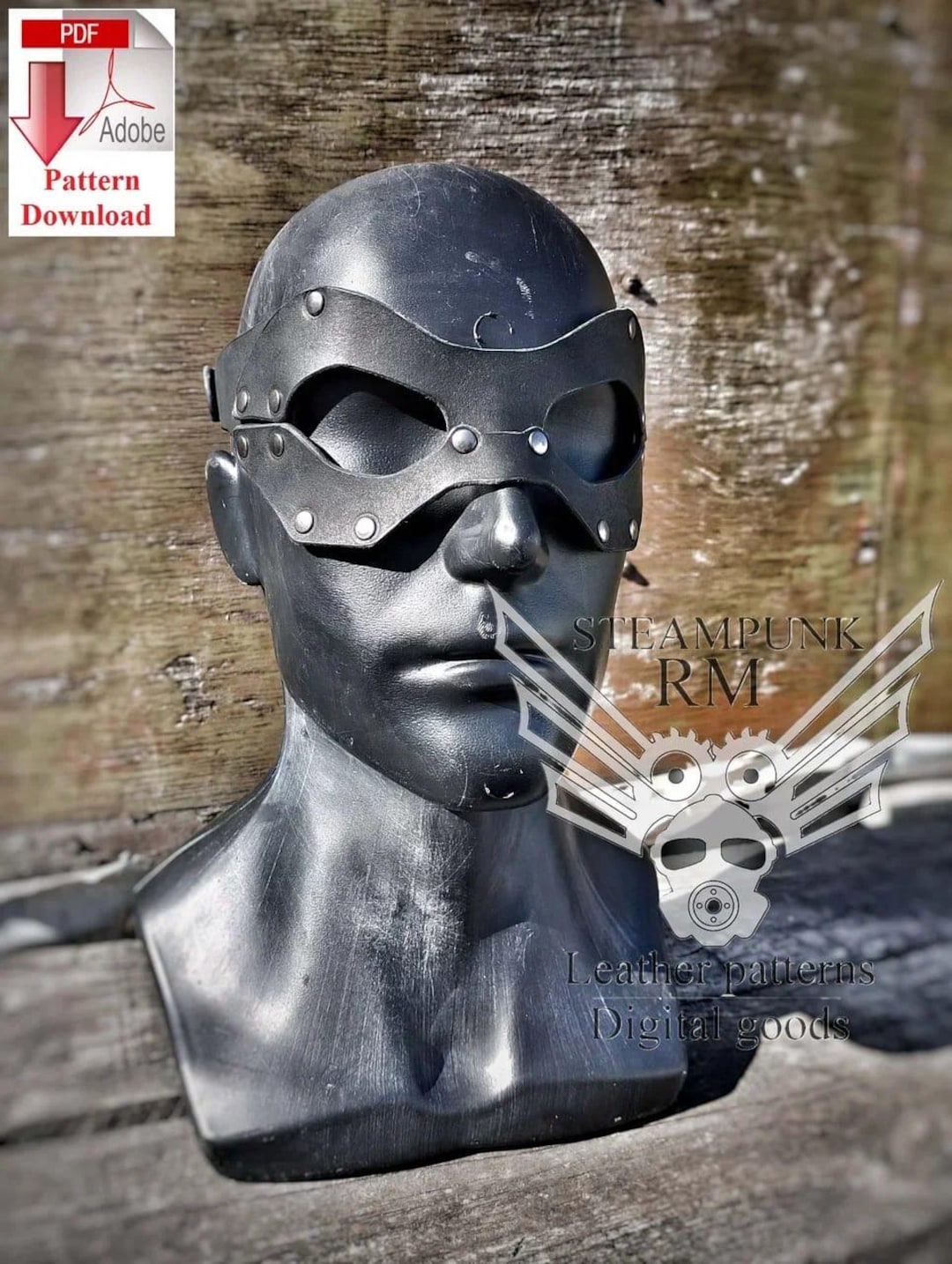 Steampunk Blindfold Pattern, Leather, Skin, Digital Download, PDF - Etsy