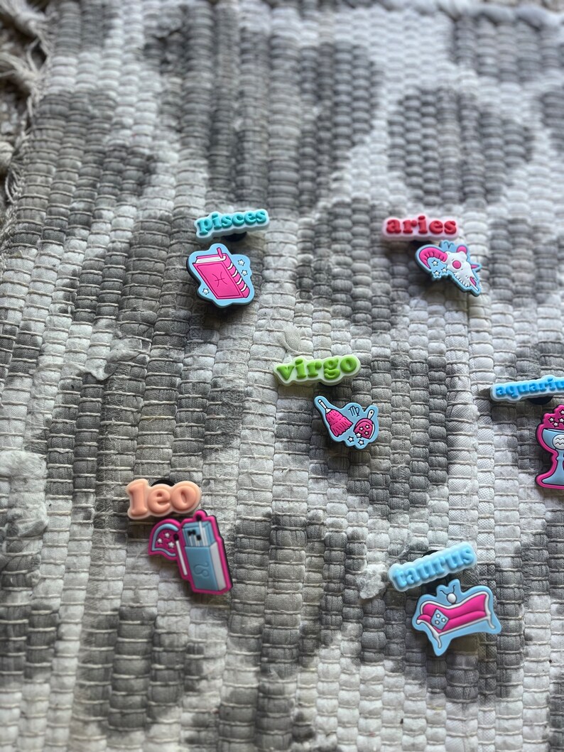 Zodiac Astrological Signs & Symbols Duo Croc Charms 2pk - Etsy