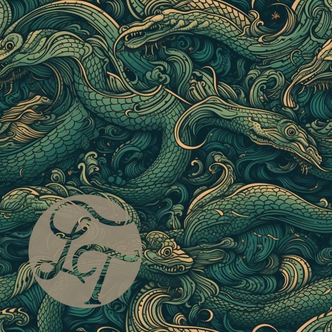Sea-monster Digital Paper INSTANT DOWNLOAD - Etsy