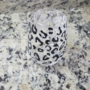 Cheetah Wine Glass Animal Print Wine Glass - Etsy