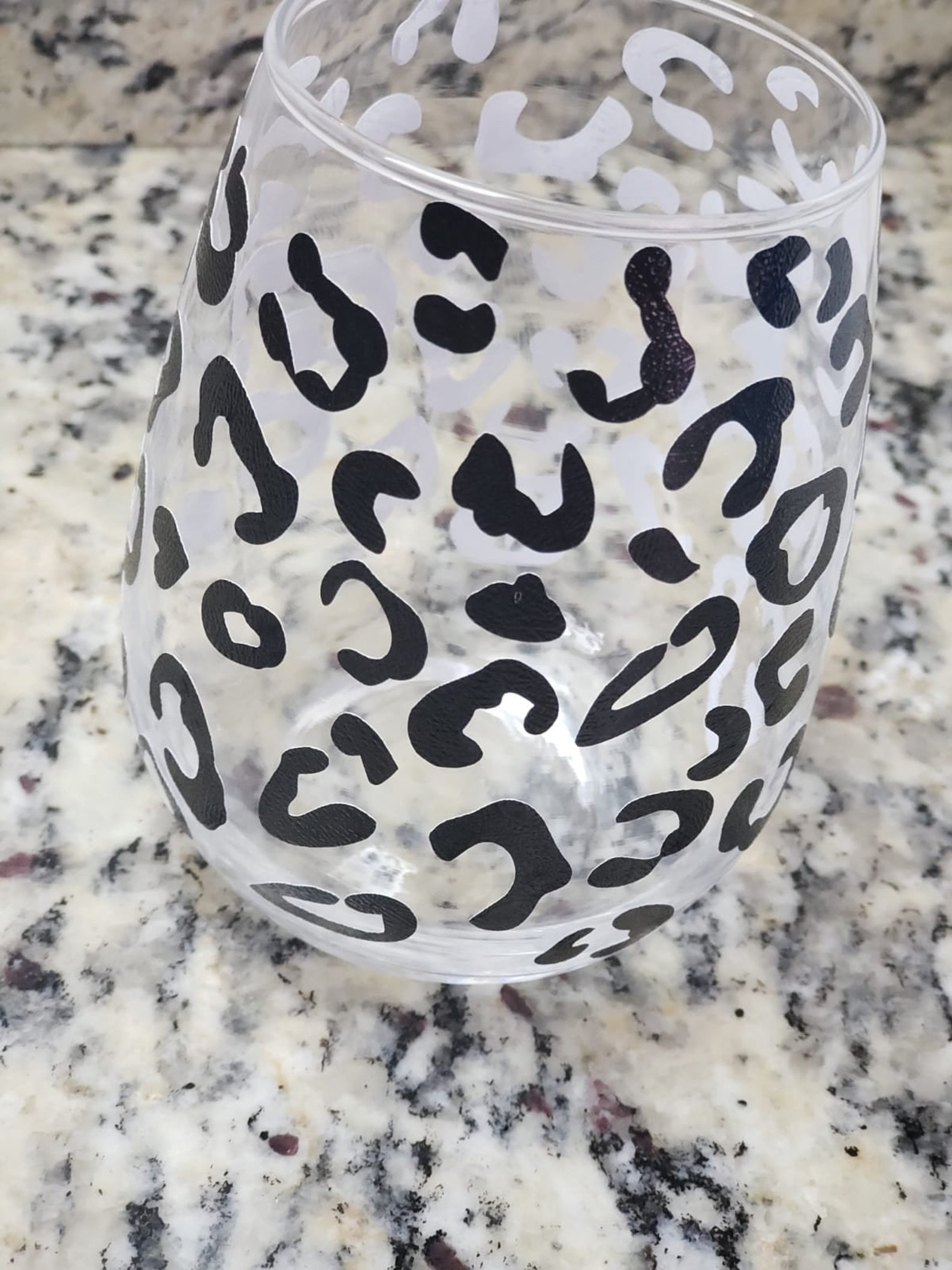 Cheetah Wine Glass Animal Print Wine Glass - Etsy