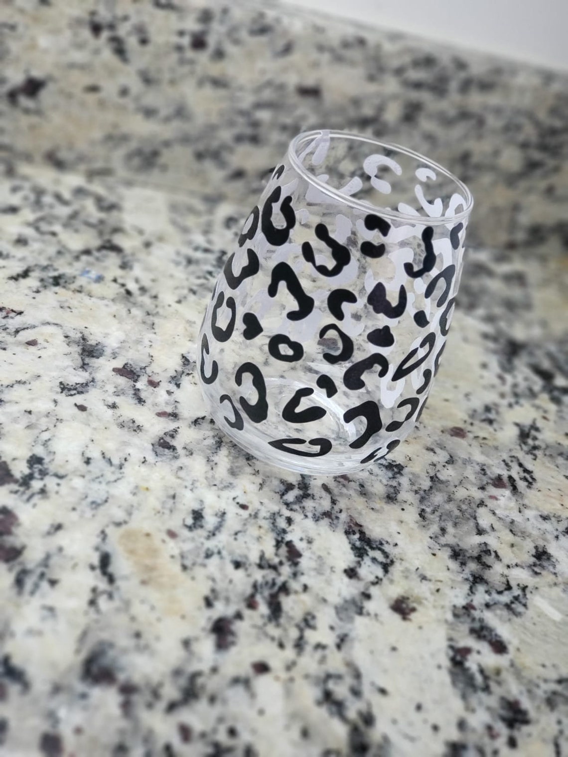 Cheetah Wine Glass Animal Print Wine Glass - Etsy