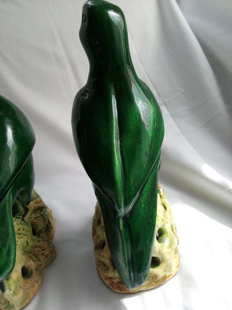 Antique Pair Chinese Parrots Birds Possibly Kangxi Period Green - Etsy