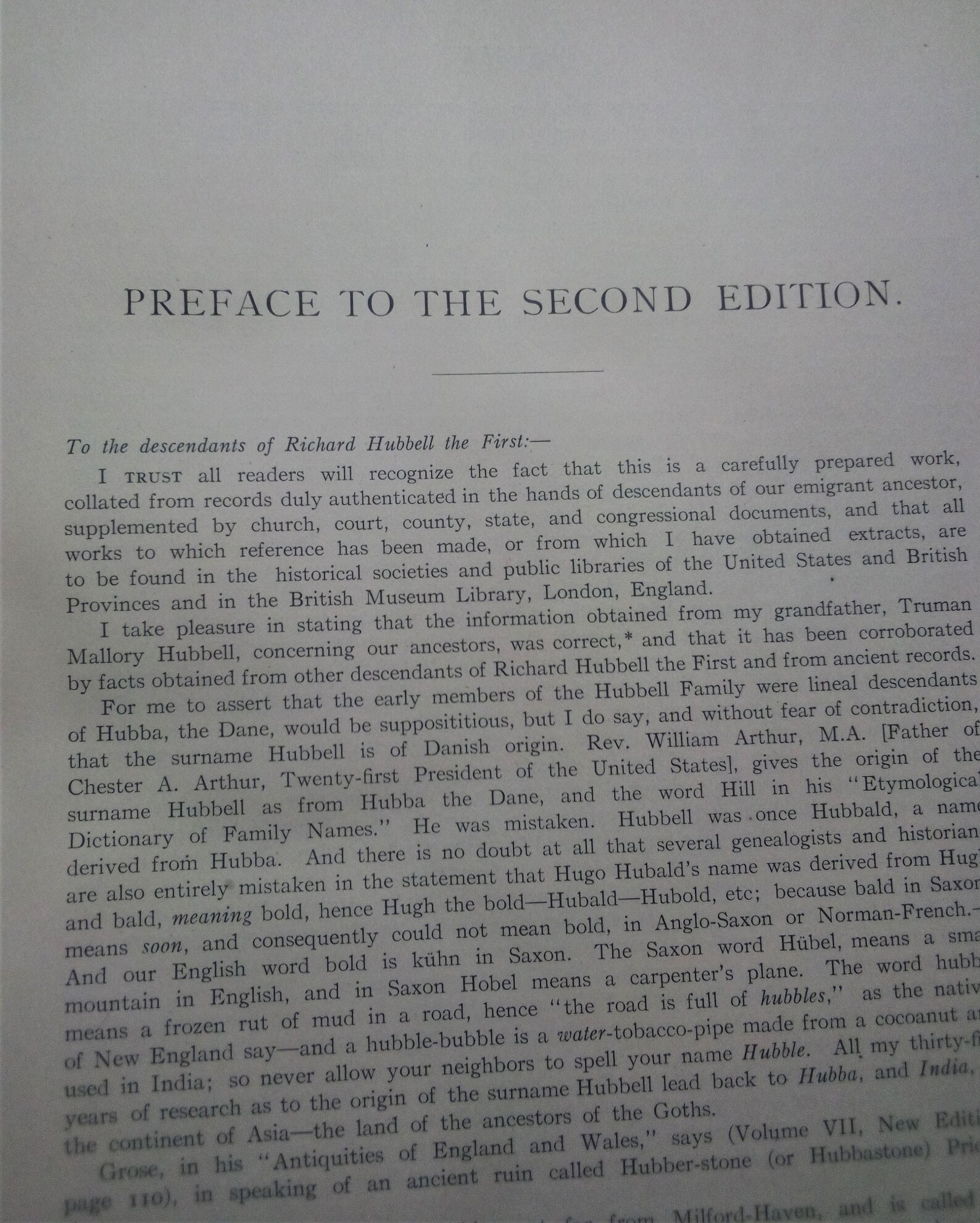 Rare Book History of Hubbell Family 1915 With Notarized Addition by ...