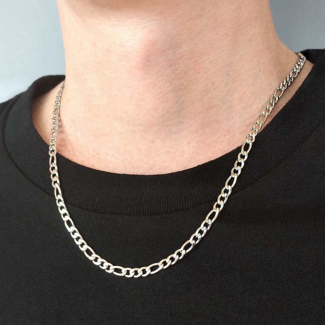 Collier chaîne Figaro pour hommes, chaîne de 18 pouces, chaîne de 20 ...