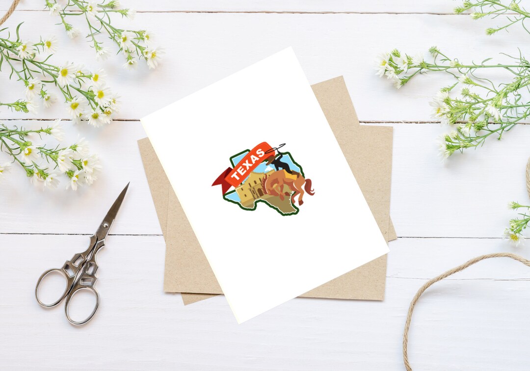 Texas Card / Alamo Texas Rodeo Card / Texas Pride / PRINTABLE Digital ...