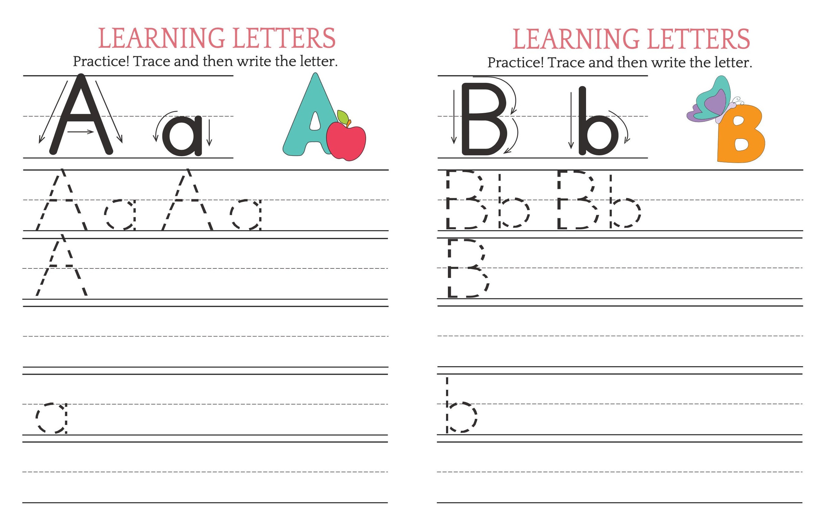 100+ Printable Kids Practice Handwriting Sheets - Etsy
