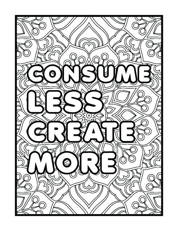 Motivational Mandala Coloring Pages - Etsy