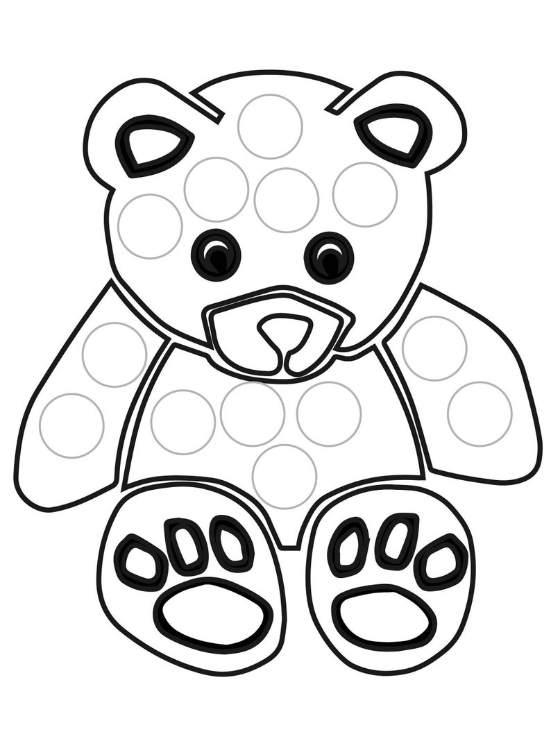 Animal Dot Coloring Pages - Etsy