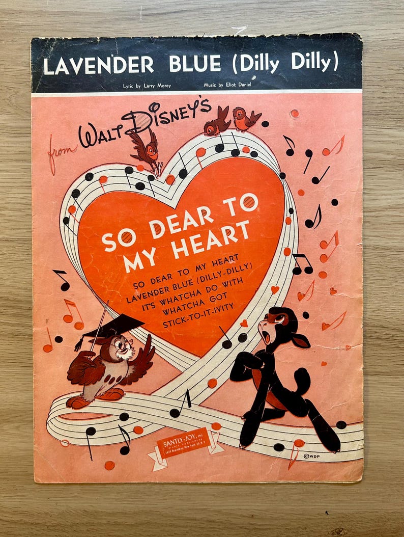1930s-1940s Disney Piano Sheet Music - 3 Pieces Including Some Day My ...