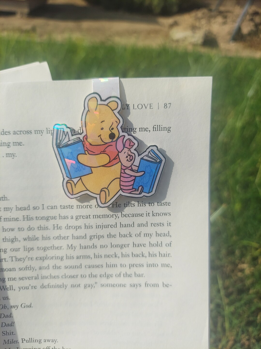 Winnie and Piglet Reading Buddy Holographic Bookmark - Etsy