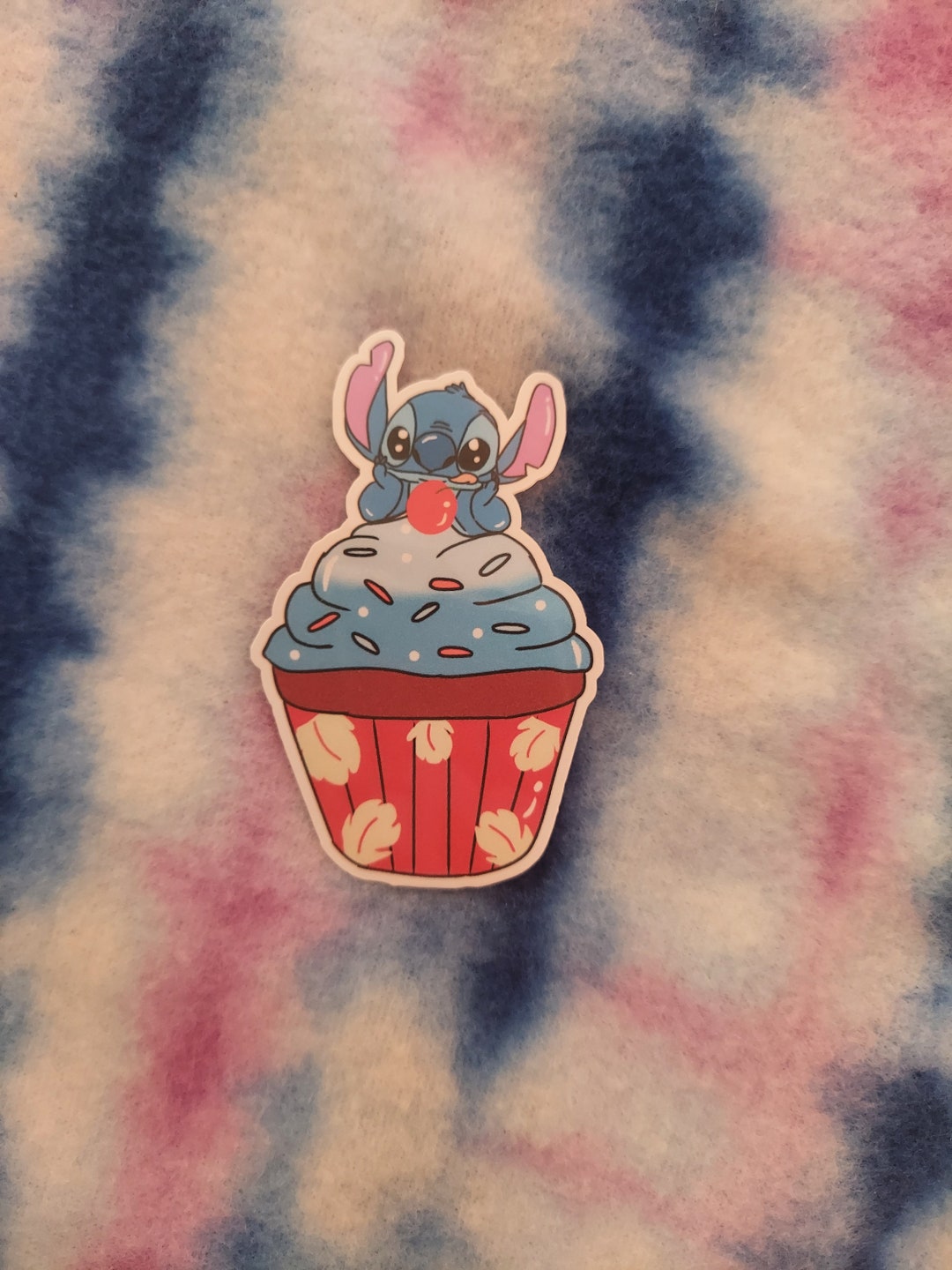 Water-resistant Stitch Themed Cupcake Sticker - Etsy