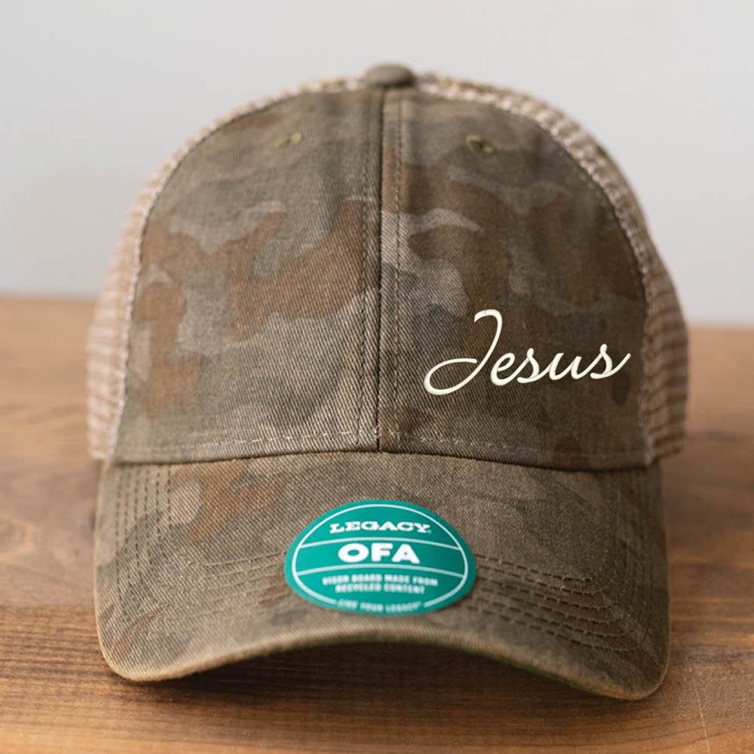 Jesus-legacy-vintage-java Camo-trucker-dad Hat-unstructured-soft Mesh ...