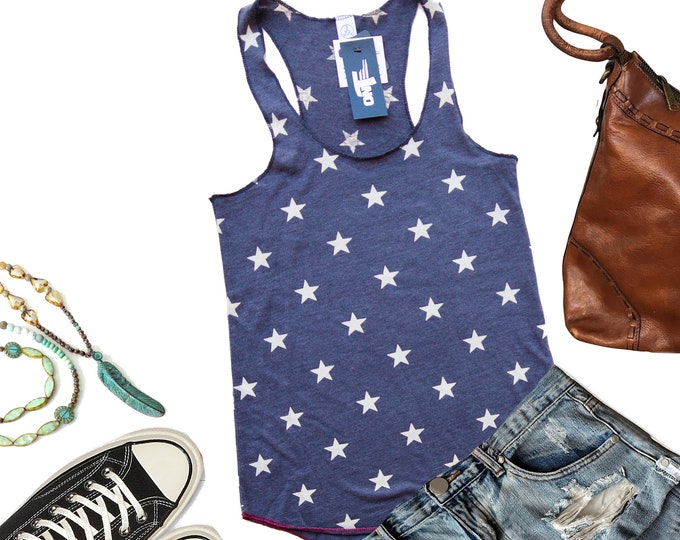 Black Glitter Star Tank - Etsy