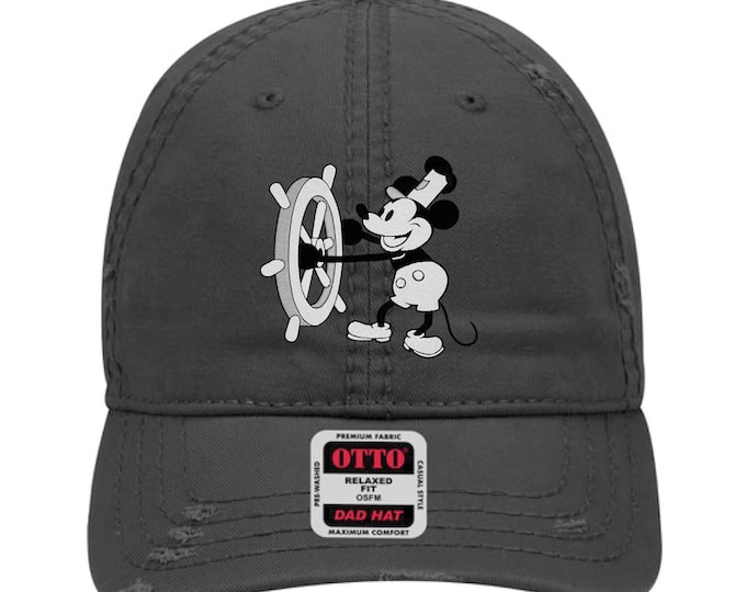 Steamboat Willie Mickey Mouse Inspired Hat,vintage Black and White Felt ...