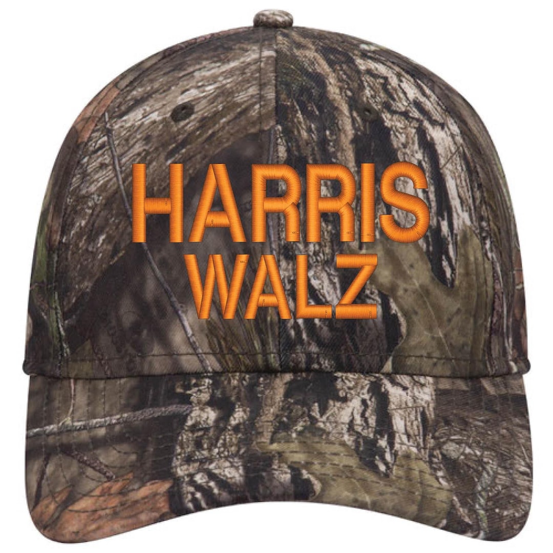 Harris Walz-2024-mossy Oak Camo-vintage-dad Hat-structured Polyester ...