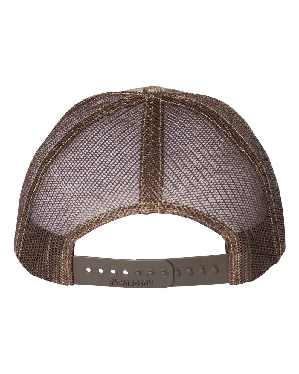Custom Embroidered Hat-richardson 112P Realtree Edge Brown Mesh Trucker ...