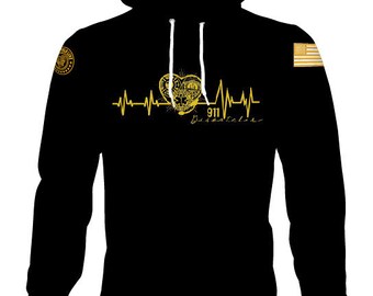 Gold Line Hoodie - Etsy
